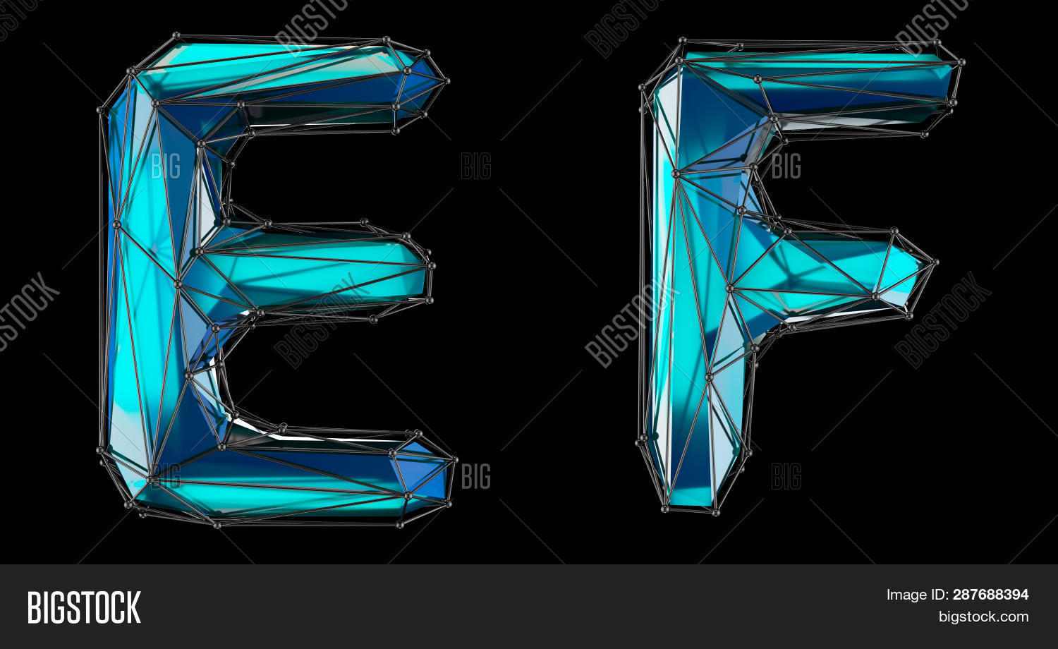 Letter Set E, F Made Image & Photo (Free Trial) | Bigstock