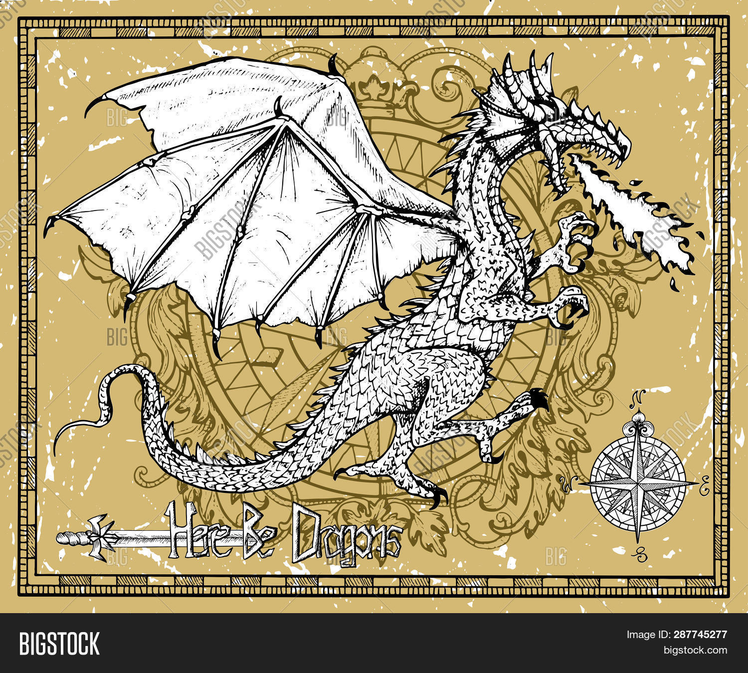 Dragon Snorting Fire Vector & Photo (Free Trial) | Bigstock