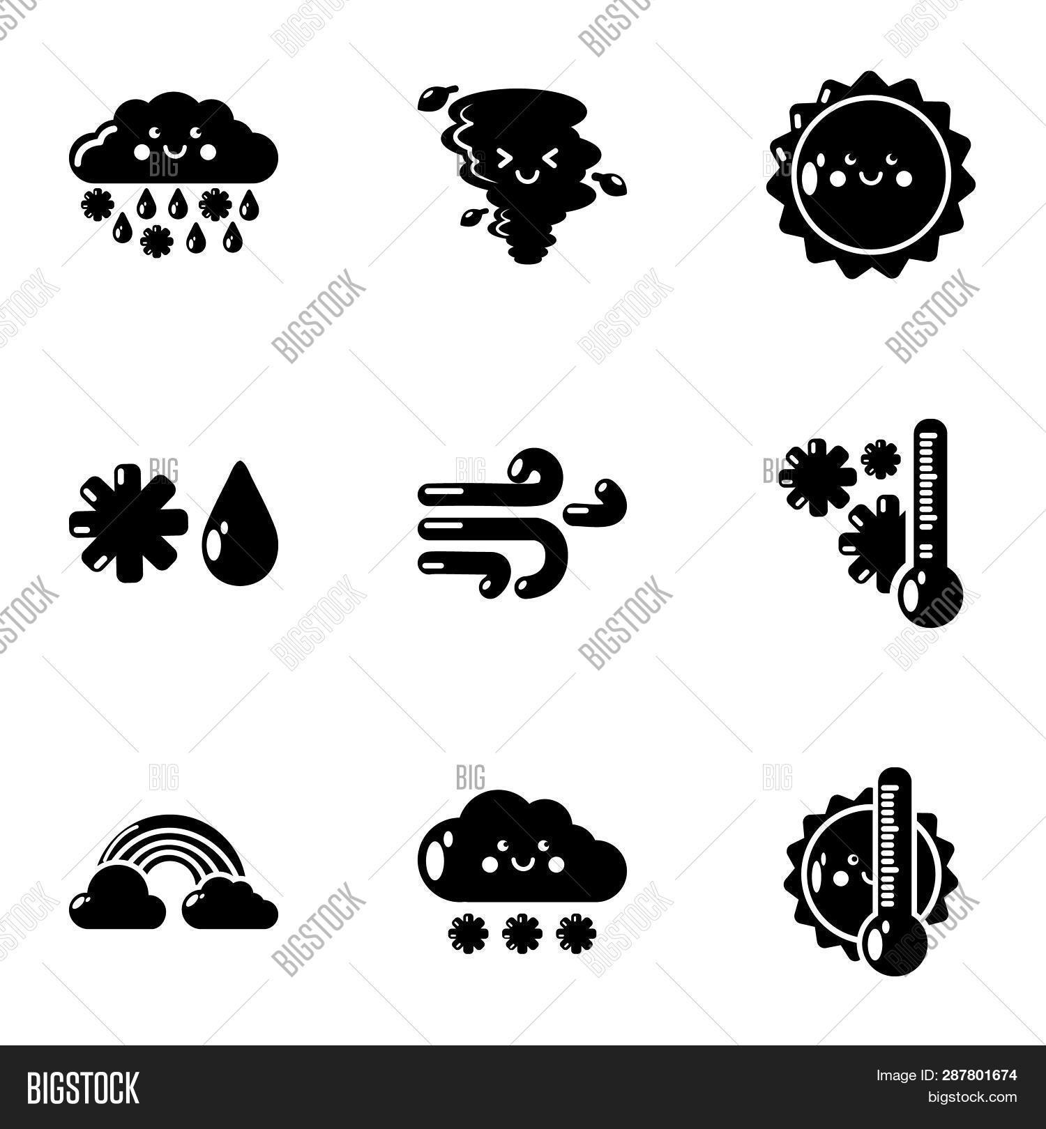 Weatherboard Icons Set Image & Photo (Free Trial) | Bigstock