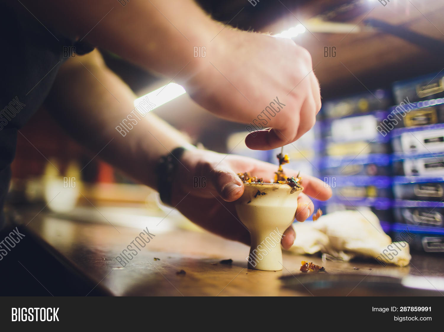 Man Prepare Hookah Image & Photo (Free Trial) | Bigstock
