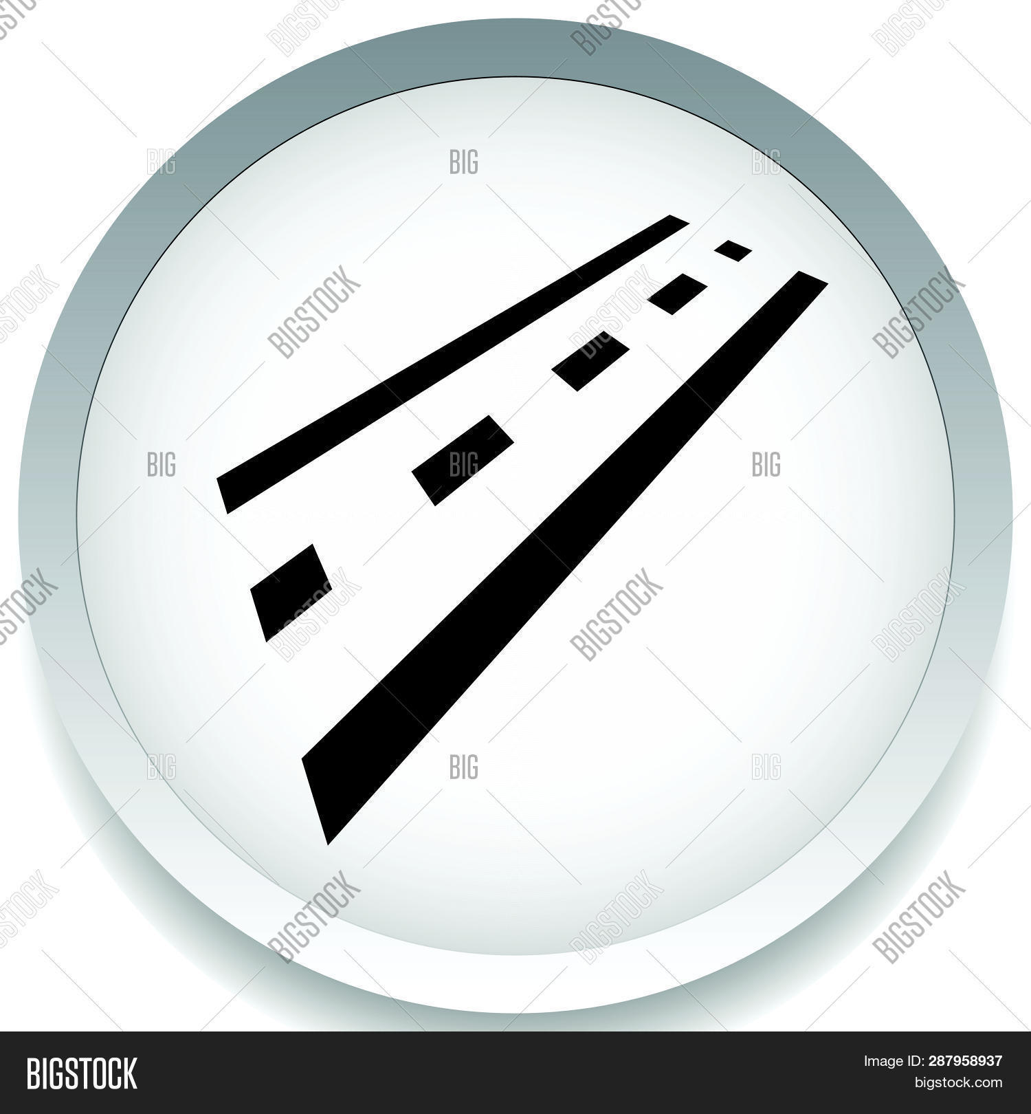 2-lane Road Icon Vector & Photo (Free Trial) | Bigstock