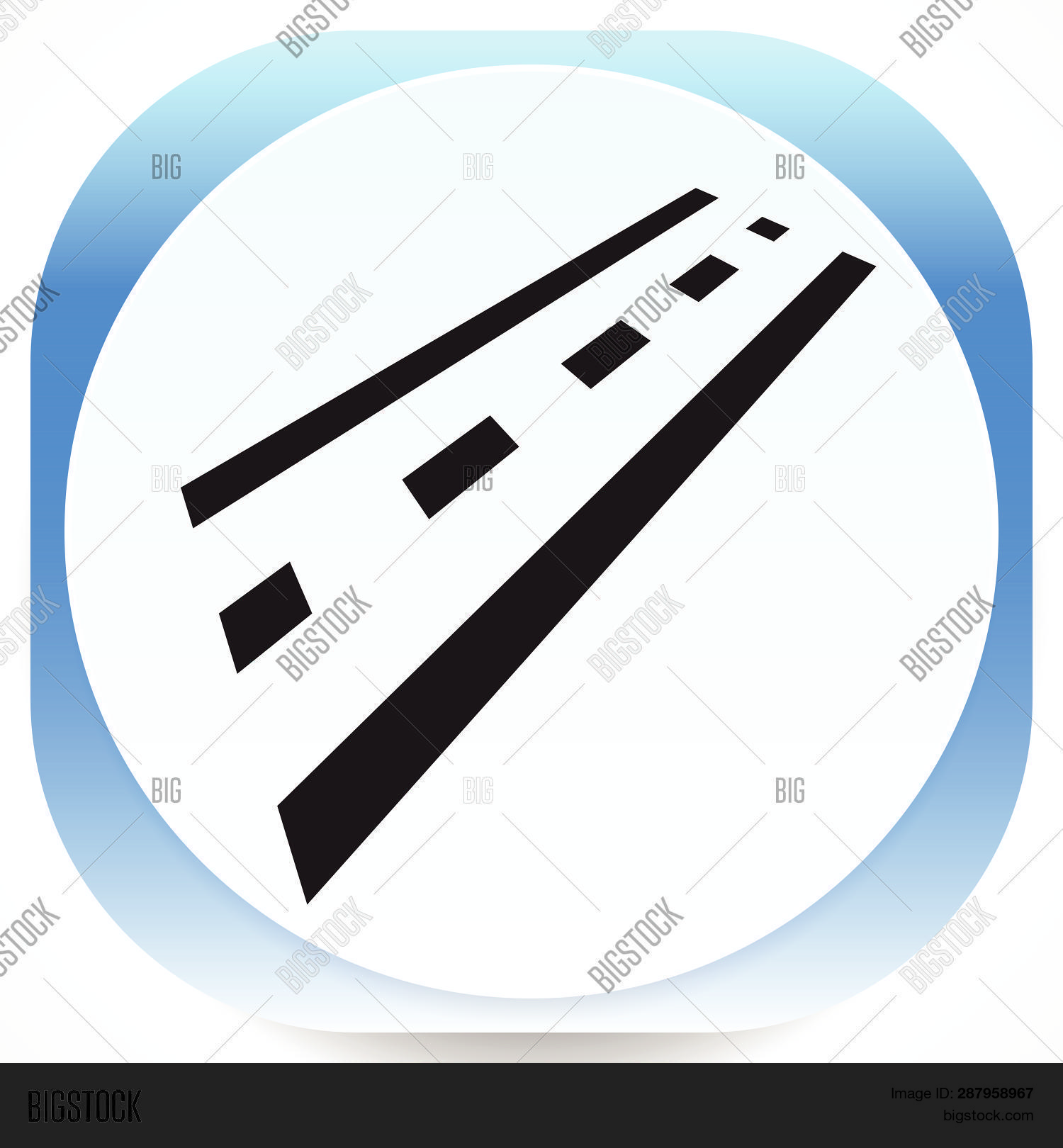 2-lane Road Icon Vector & Photo (Free Trial) | Bigstock
