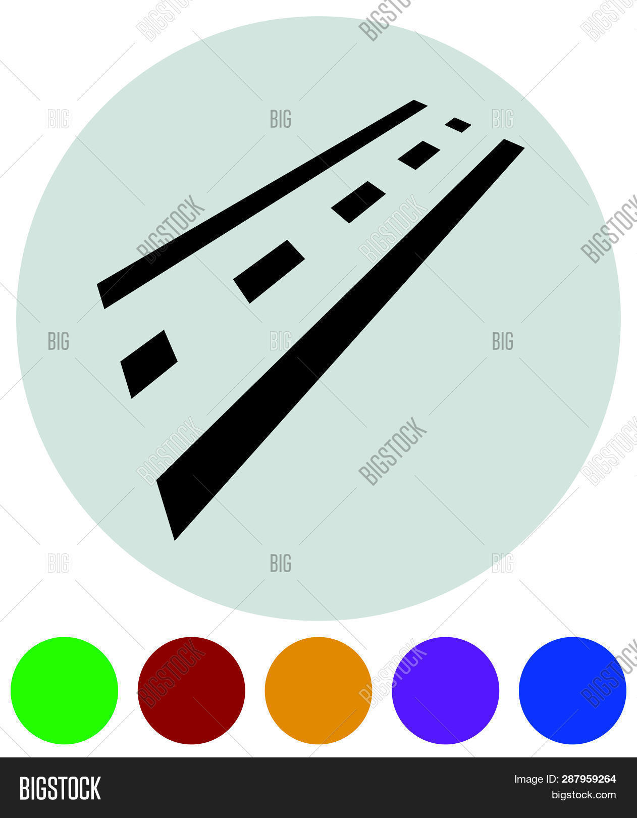 2-lane Road Icon Vector & Photo (Free Trial) | Bigstock