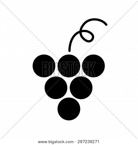 Flat Monochrome Grape Vector & Photo (Free Trial) | Bigstock