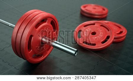 Barbell Red Barbell Image & Photo (Free Trial) | Bigstock