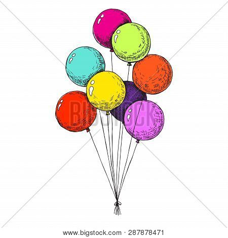 Group Balloons On Vector & Photo (Free Trial) | Bigstock