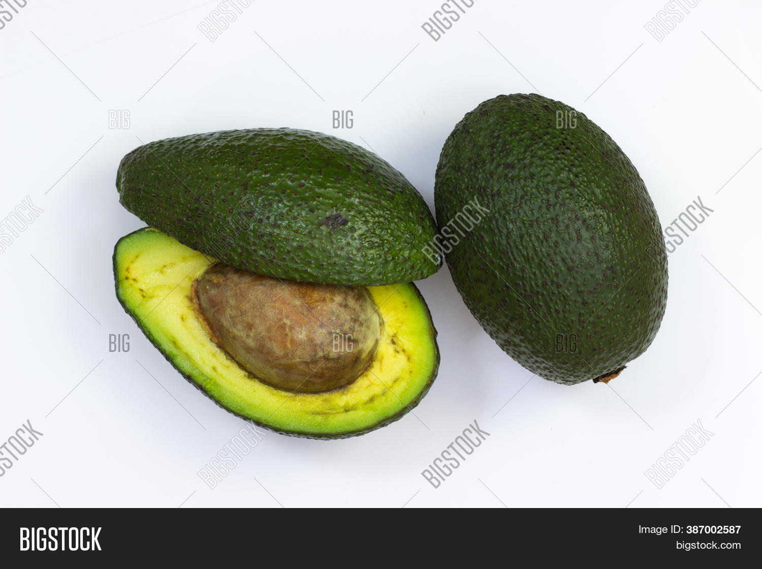 Open Avocado On White Image & Photo (Free Trial) | Bigstock
