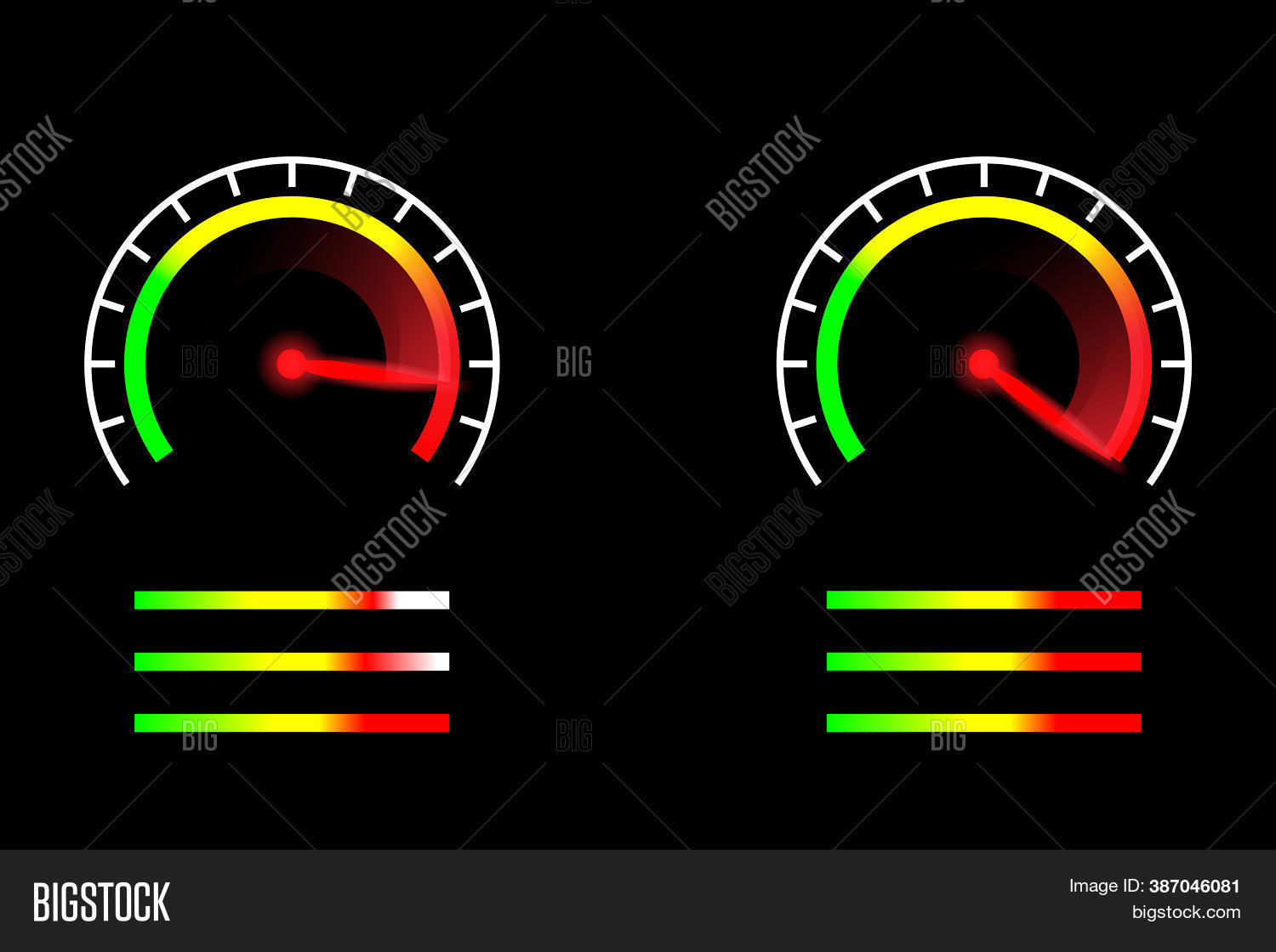 Speed Meter Red Gauge Image & Photo (Free Trial) | Bigstock