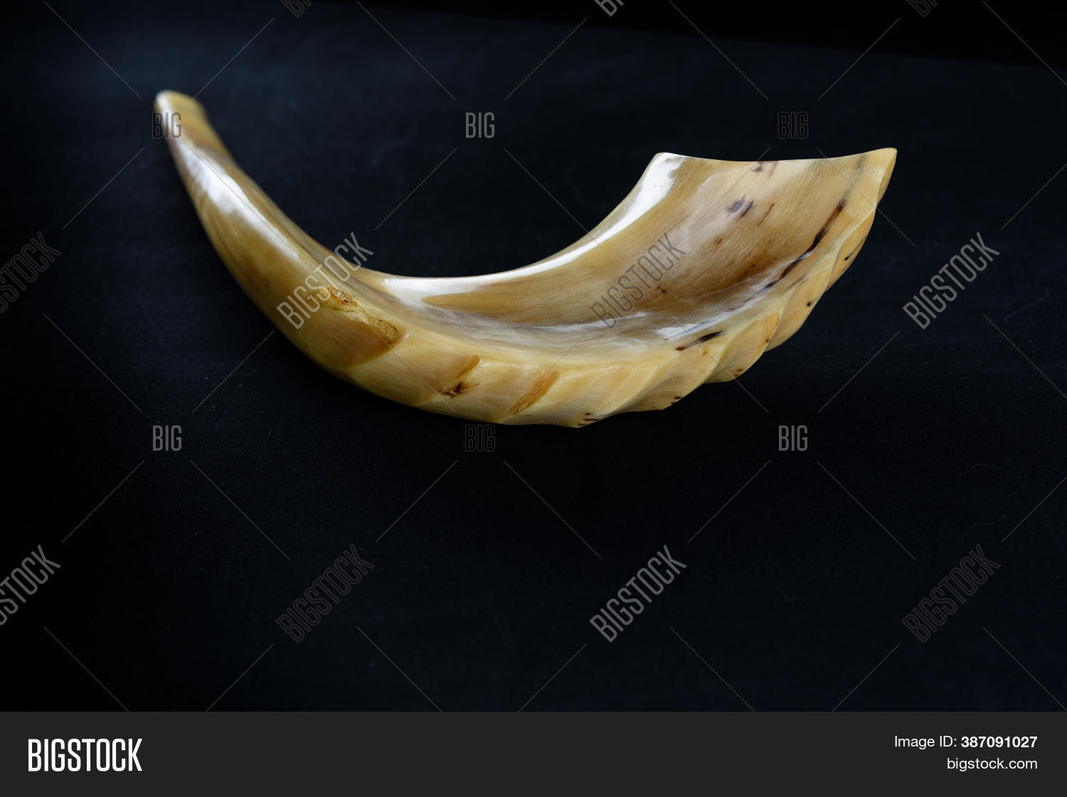 Shofar Horn On Black Image & Photo (Free Trial) | Bigstock