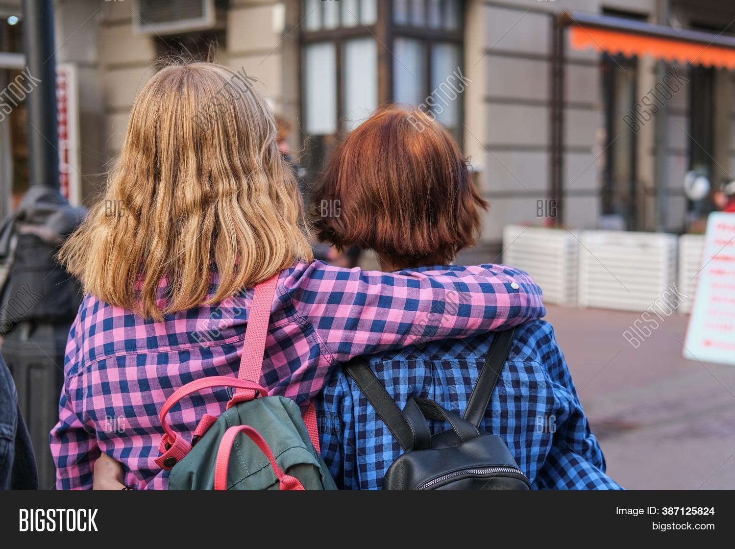 Back View Two Trendy Image & Photo (Free Trial) | Bigstock