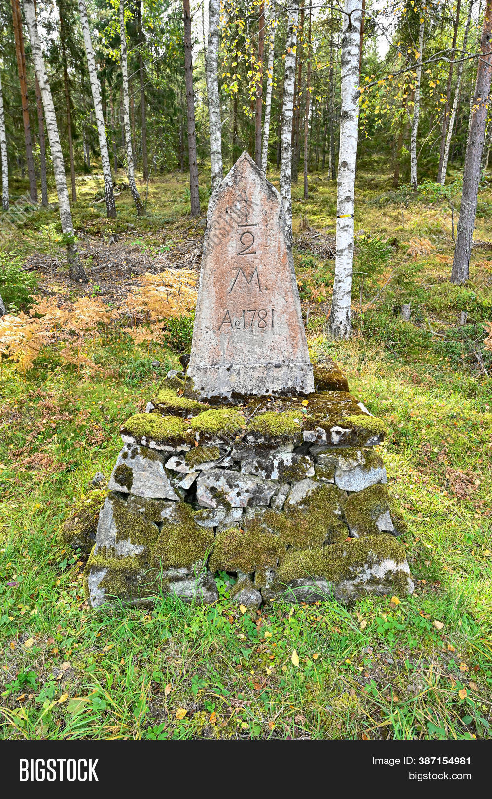 Old Mile Stone 1781 Image & Photo (Free Trial) | Bigstock