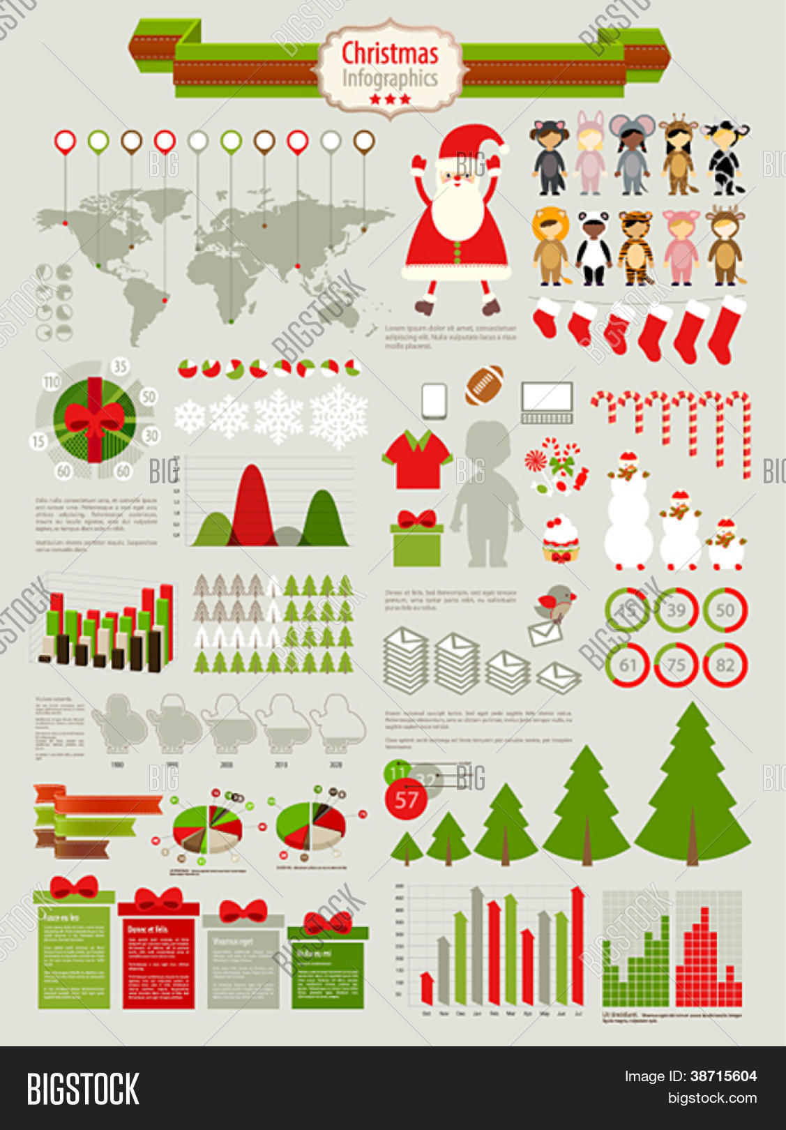 Christmas Infographic Vector & Photo (Free Trial) | Bigstock
