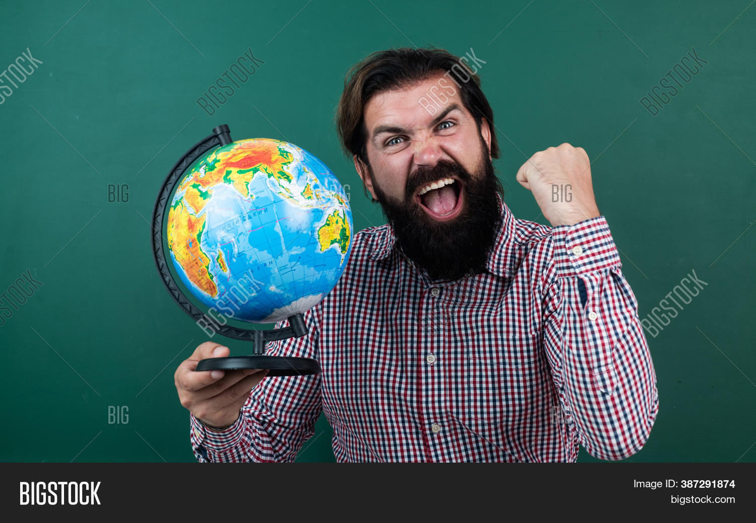 Happy Geographer Man Image & Photo (Free Trial) | Bigstock