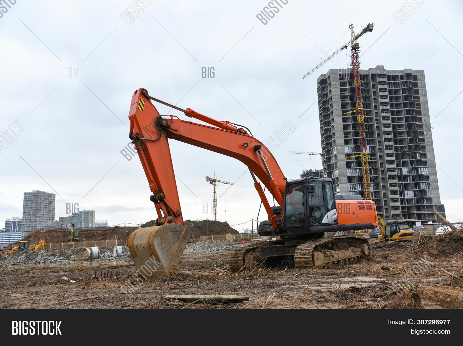 Excavator During Image & Photo (Free Trial) | Bigstock