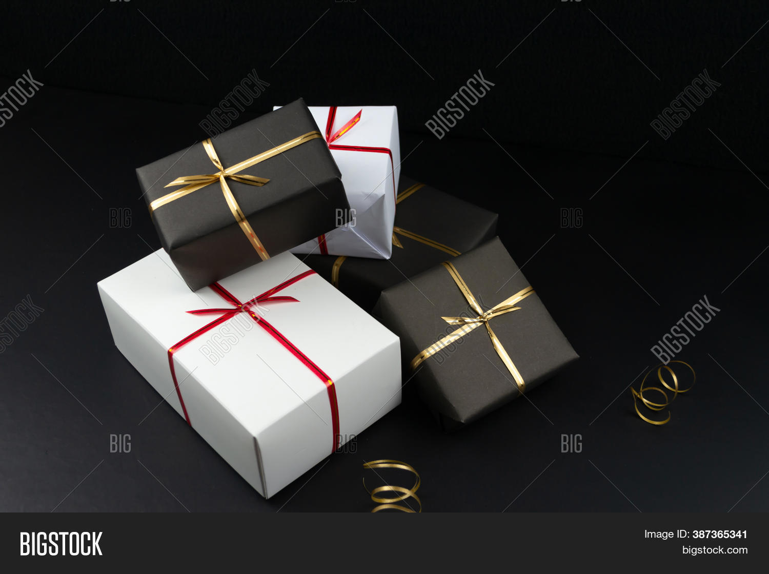 Gift Boxes Black White Image & Photo (Free Trial) | Bigstock