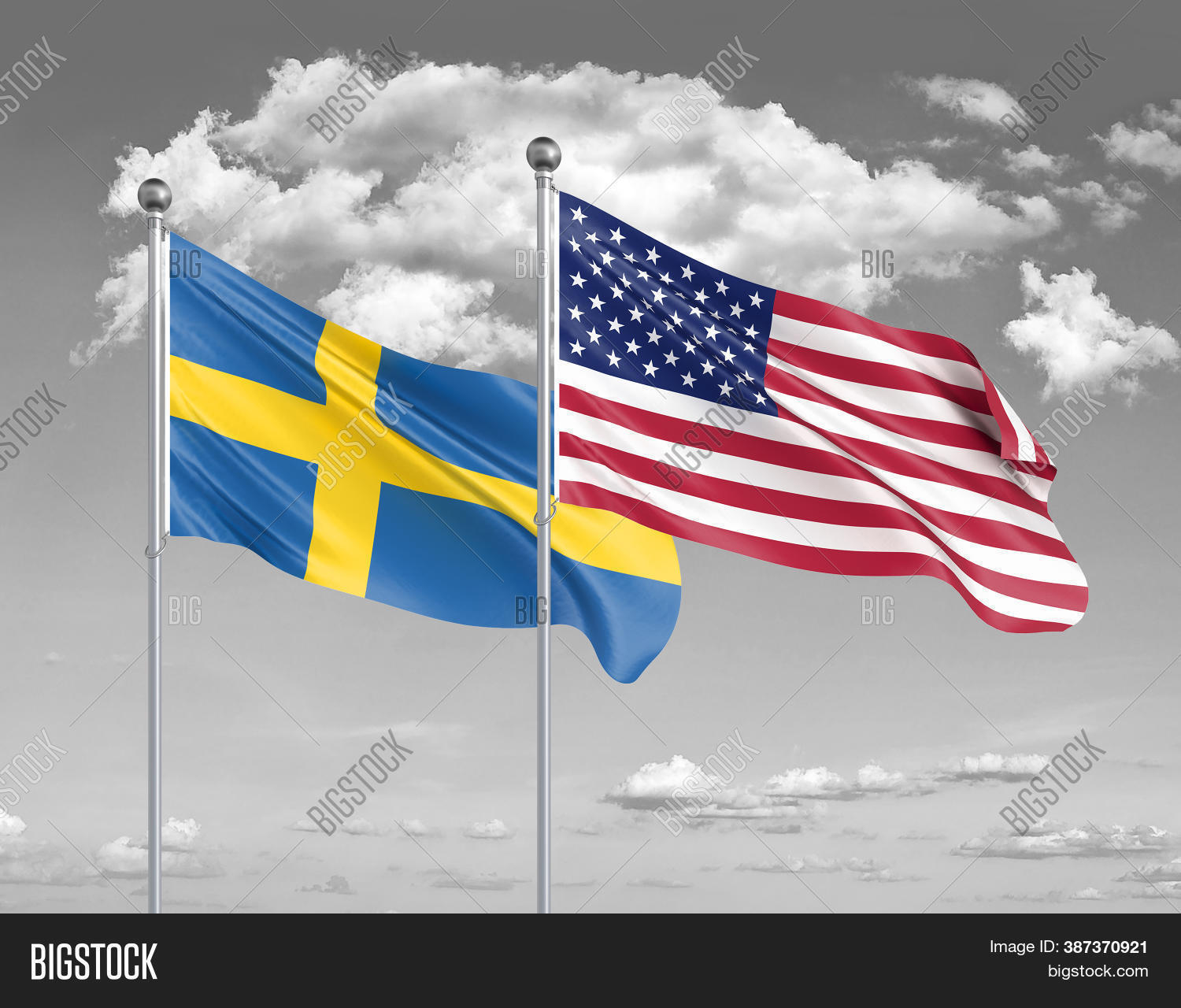 Two Realistic Flags. Image & Photo (Free Trial) | Bigstock