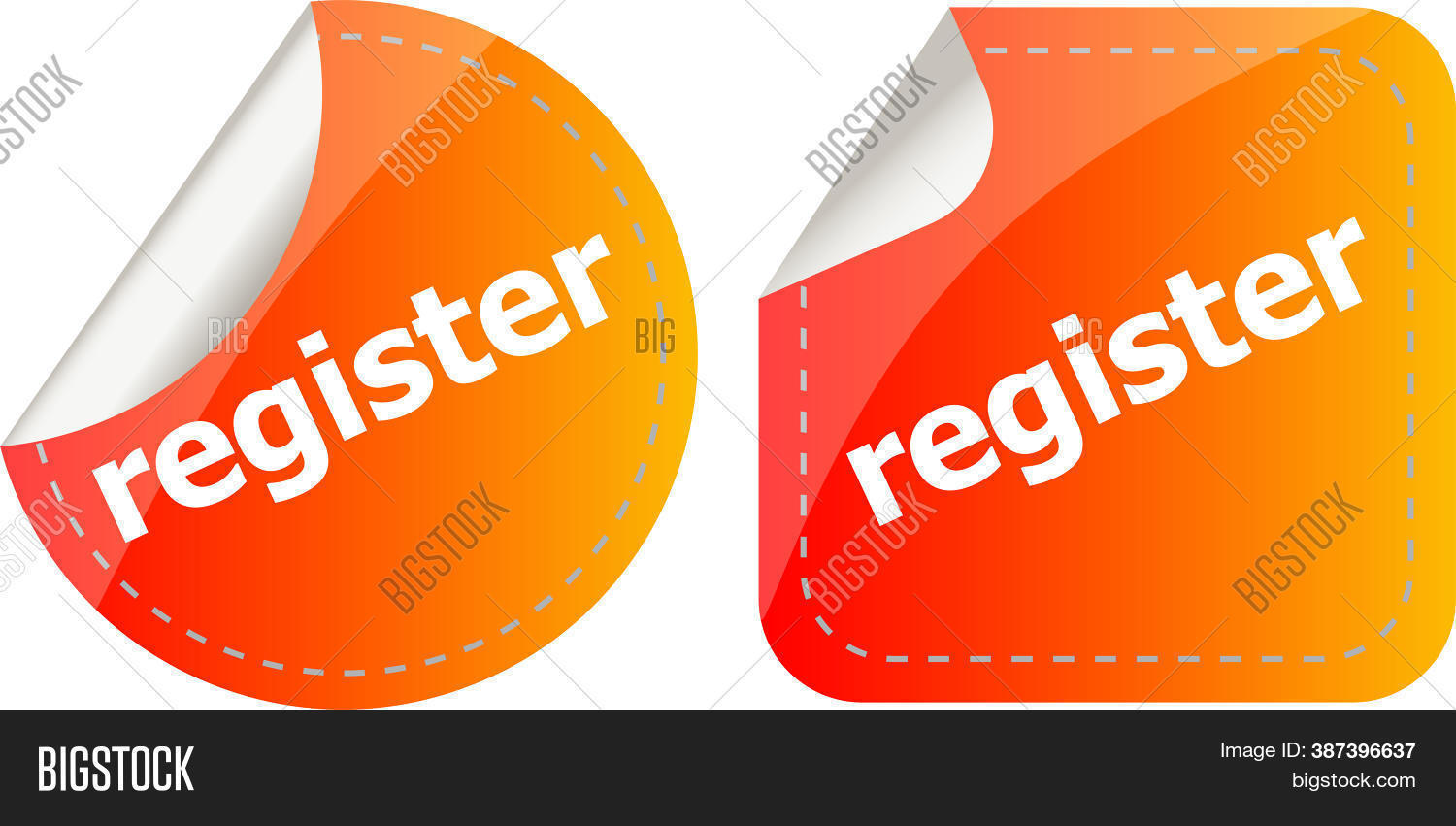 Register Stickers Set Image & Photo (Free Trial) | Bigstock