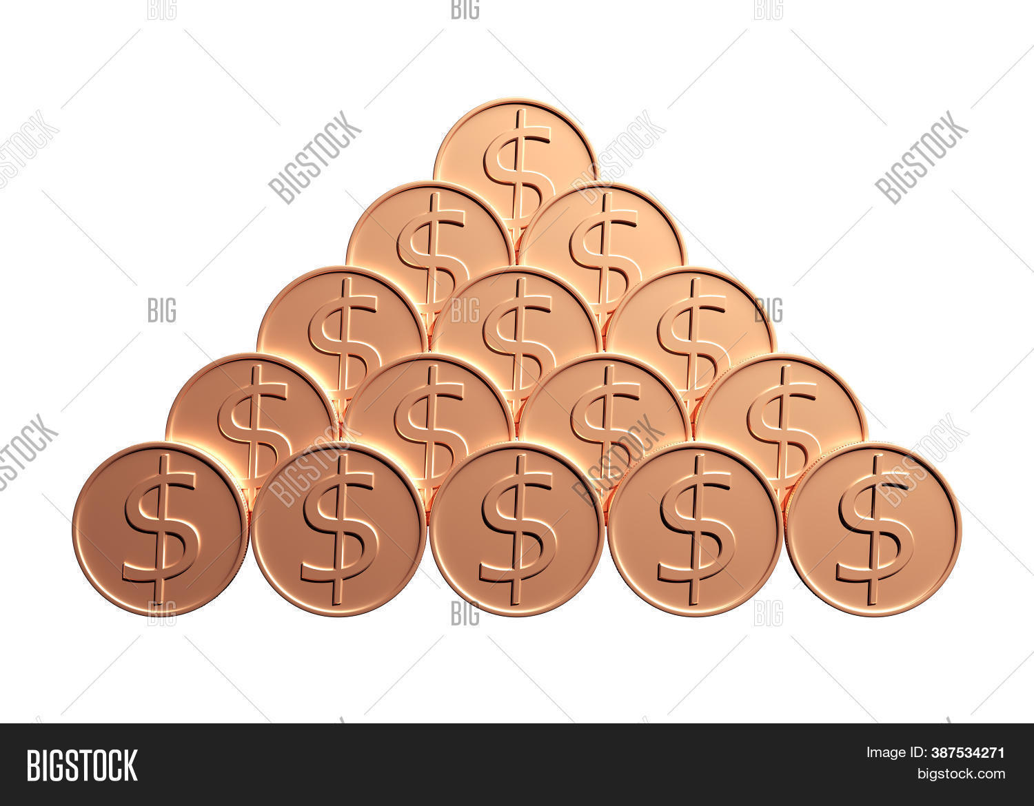 Pyramid Gold Coins Image & Photo (Free Trial) | Bigstock