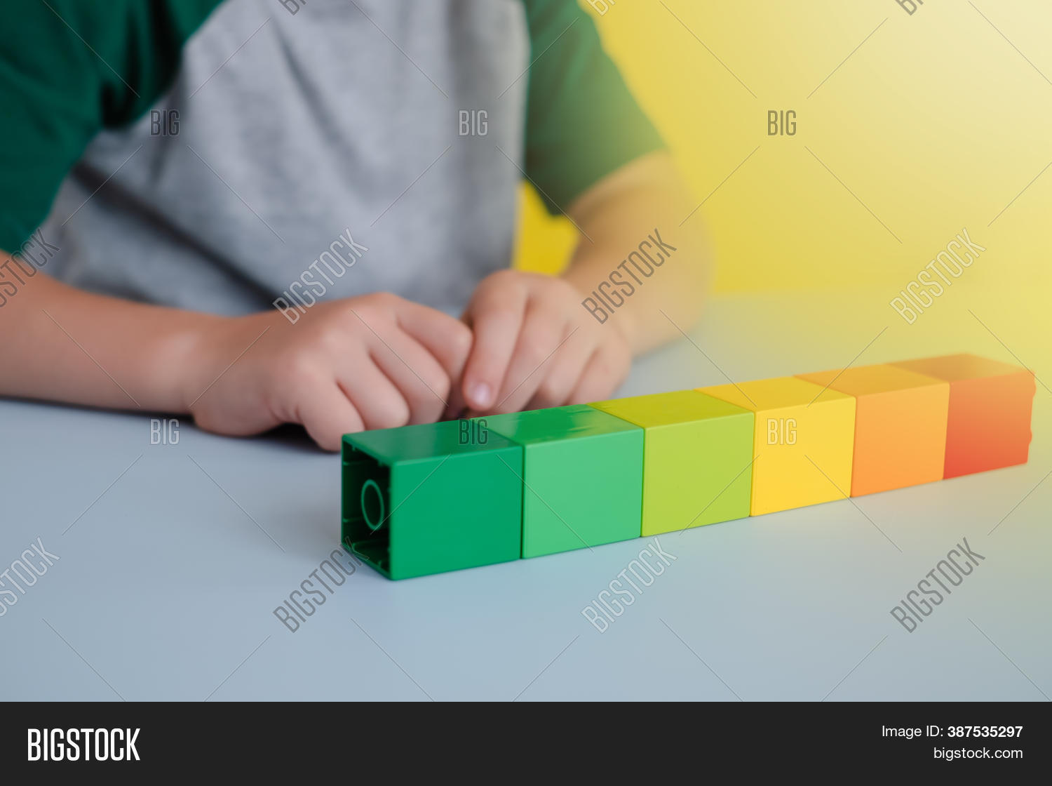 Colored Blocks Line On Image & Photo (Free Trial) | Bigstock