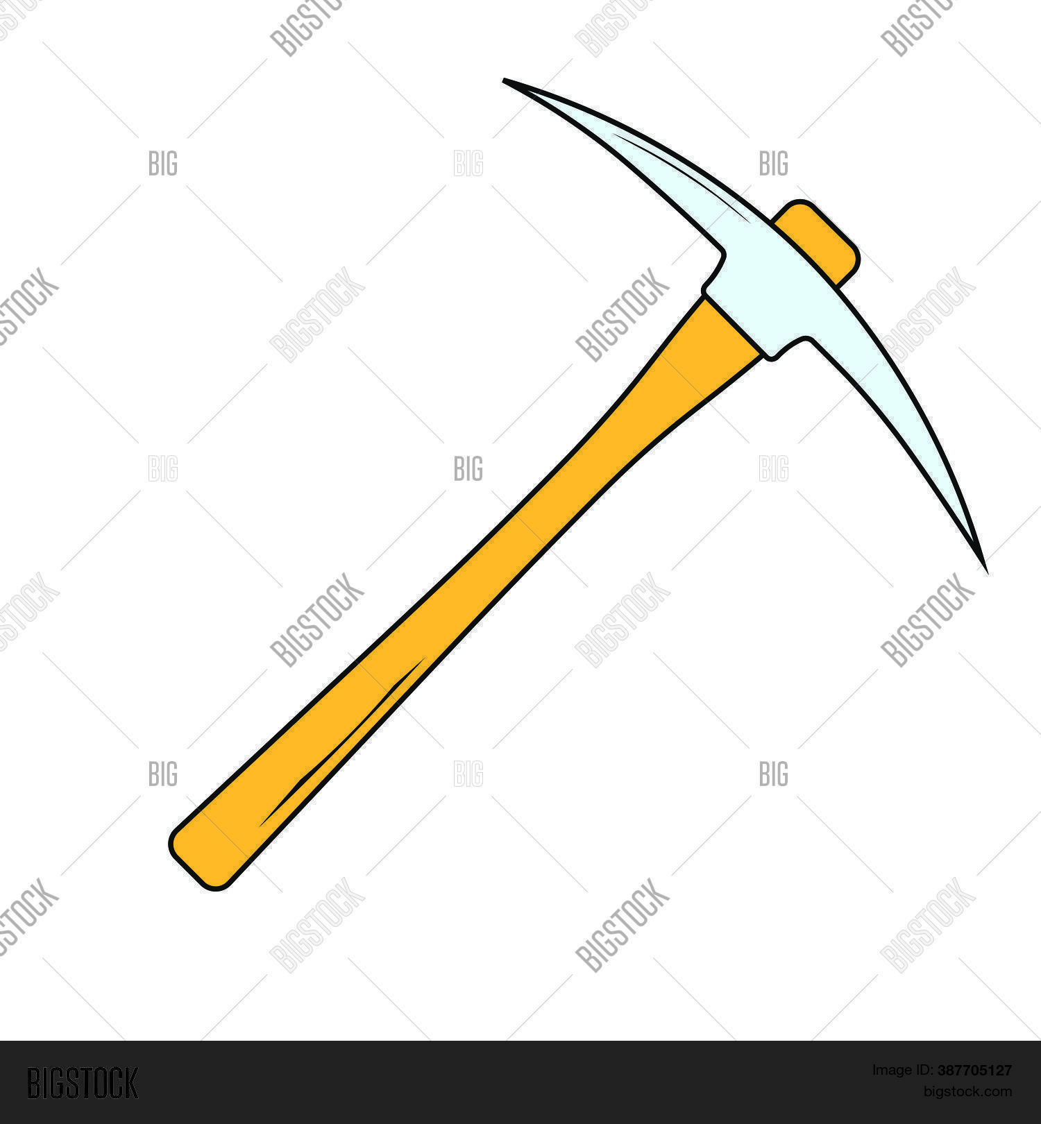 Simple Mining Pickaxe Vector & Photo (Free Trial) | Bigstock