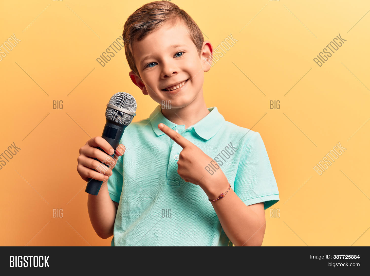 Cute Blond Kid Singing Image & Photo (Free Trial) | Bigstock