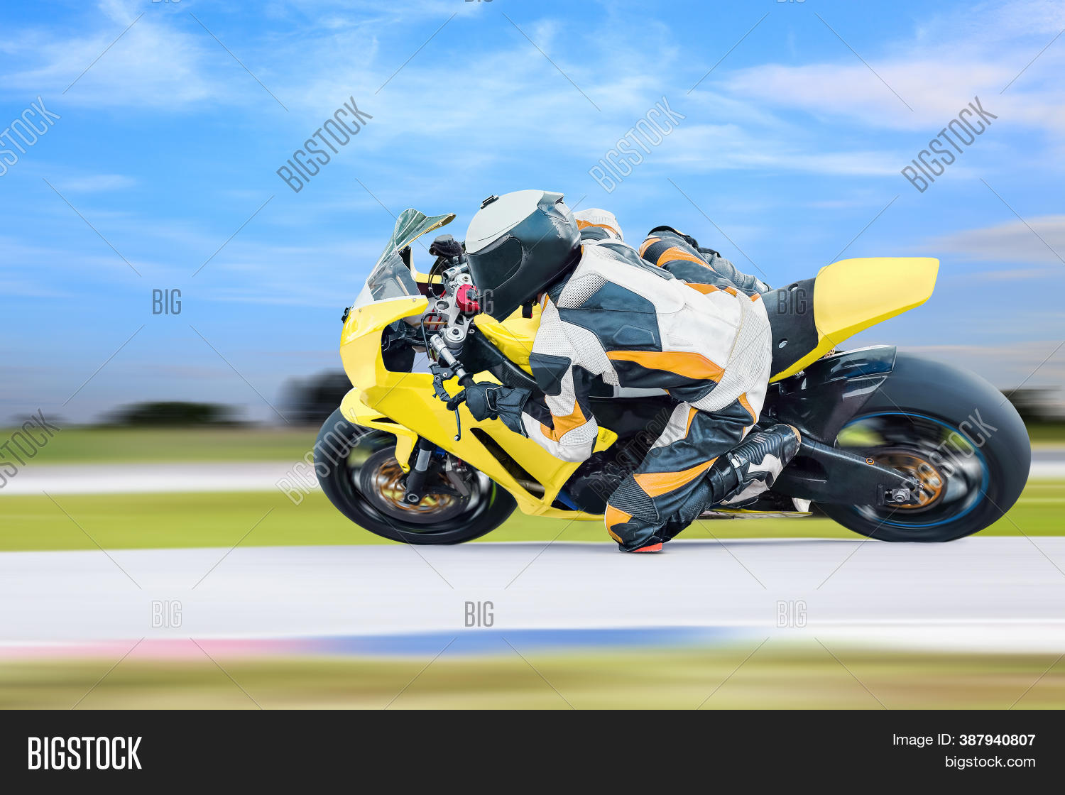 Motorcycle Leaning Image & Photo (Free Trial) | Bigstock