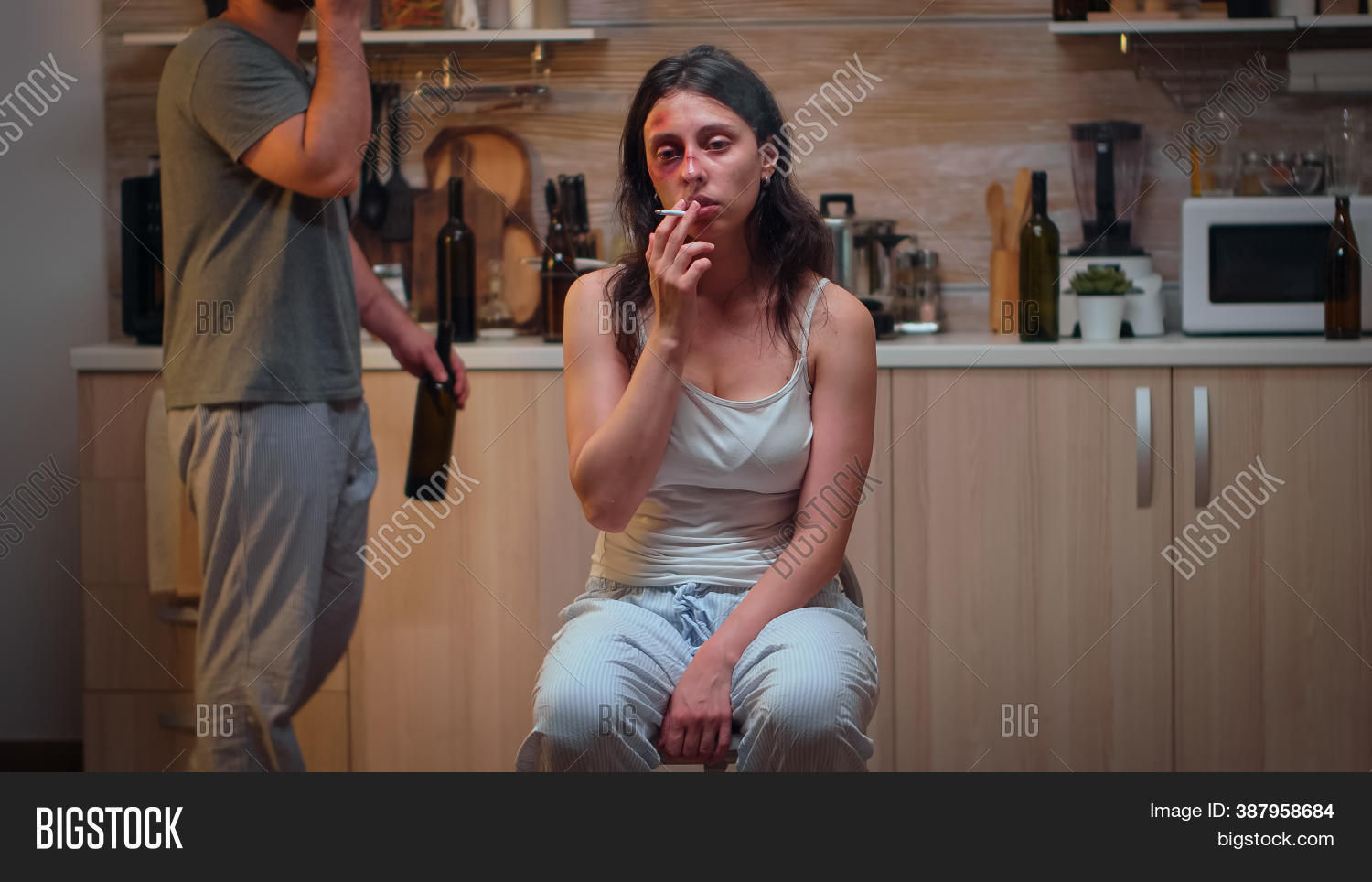 Woman Victim Smoking Image & Photo (Free Trial) | Bigstock