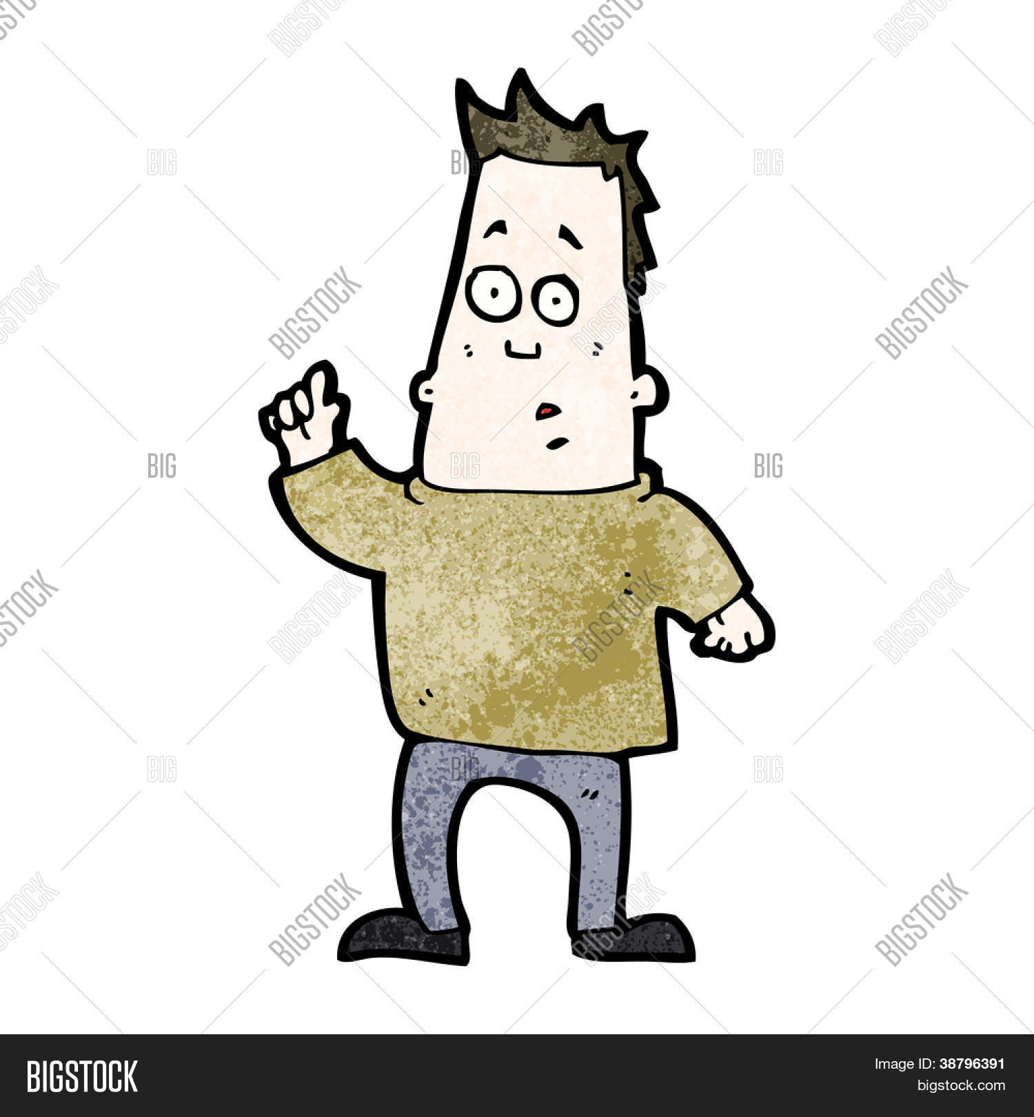 Cartoon Man Asking Vector & Photo (Free Trial) | Bigstock