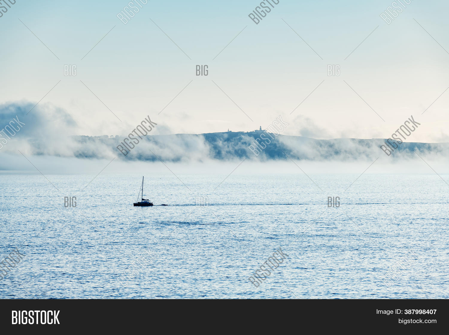 Lonely Boat Sails Away Image & Photo (Free Trial) | Bigstock