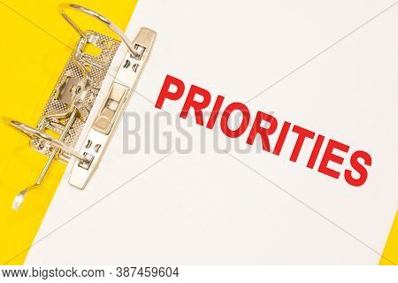 Word Priorities On Image & Photo (Free Trial) | Bigstock