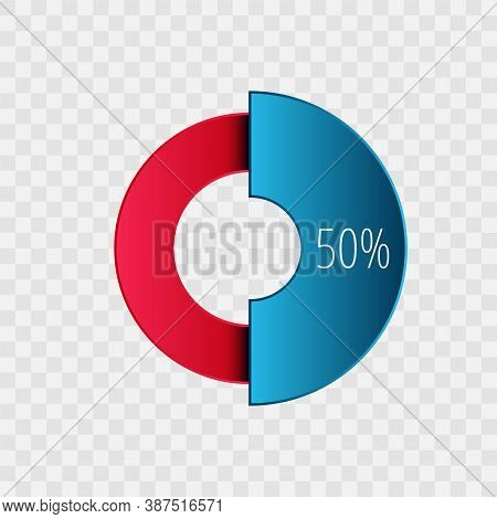 50 Percent Pie Chart Vector & Photo (Free Trial) | Bigstock
