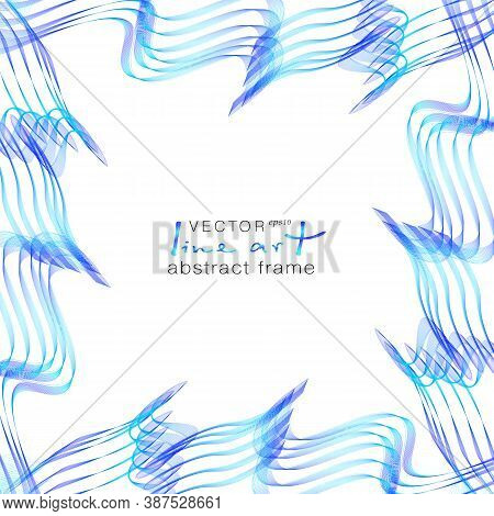 Blue Wave Frame Line Vector & Photo (Free Trial) | Bigstock