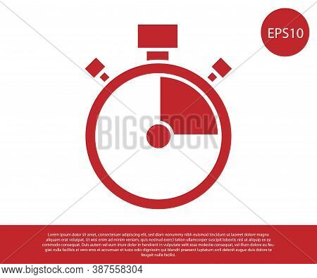 Red Stopwatch Icon Vector & Photo (Free Trial) | Bigstock