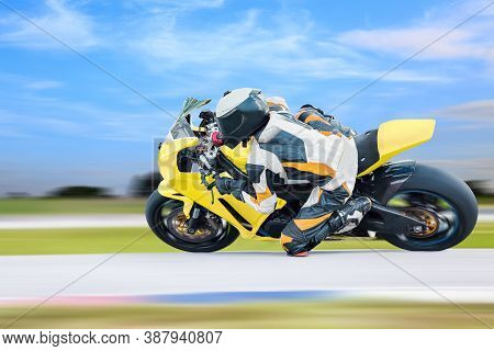 Motorcycle Leaning Image & Photo (Free Trial) | Bigstock