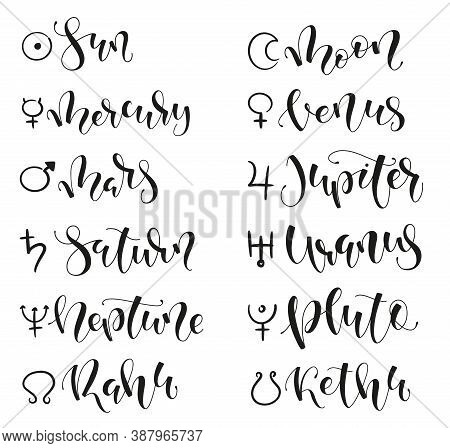 Planet Lettering Sign Vector & Photo (Free Trial) | Bigstock