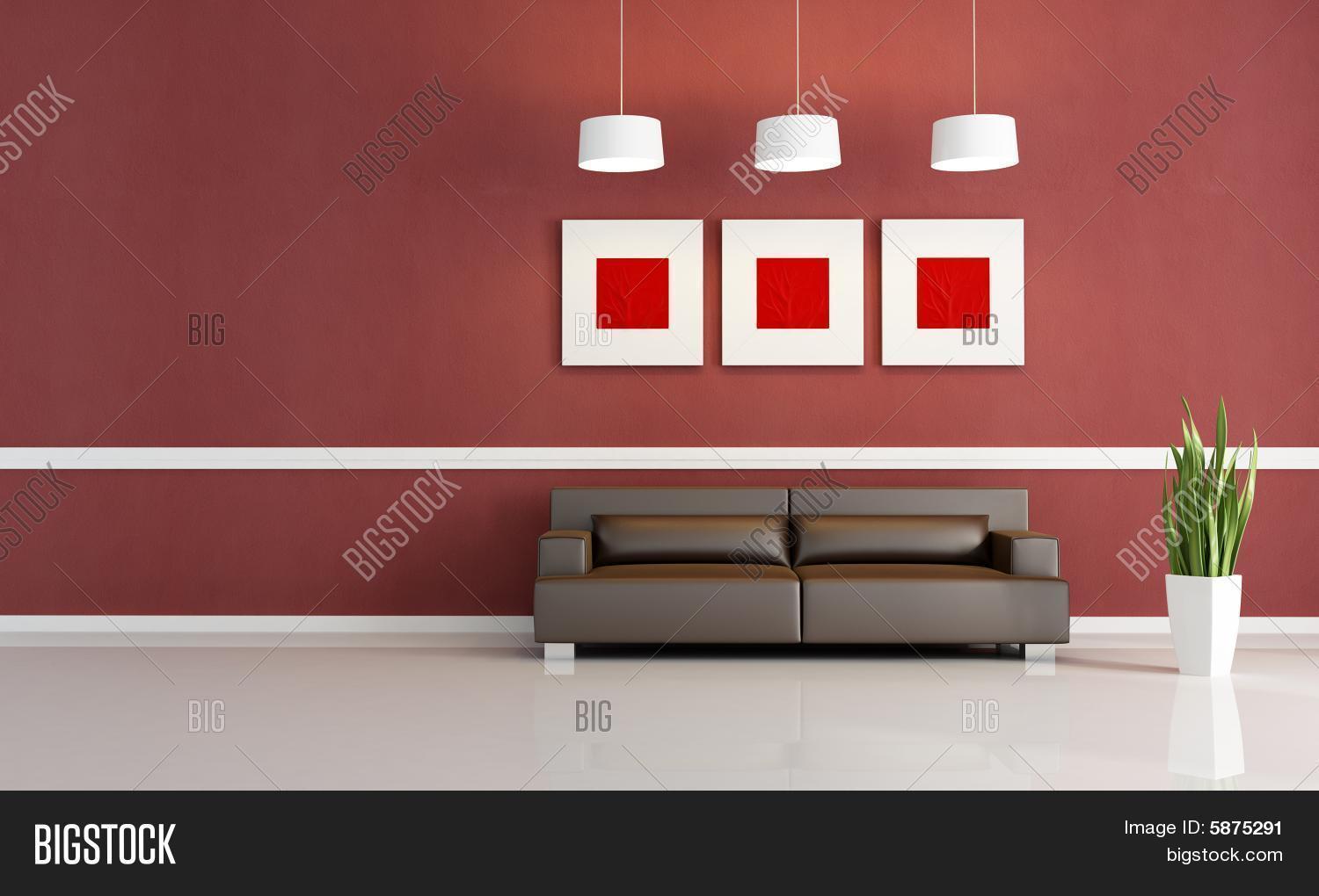 Red Brown Living Room Image & Photo (Free Trial) | Bigstock