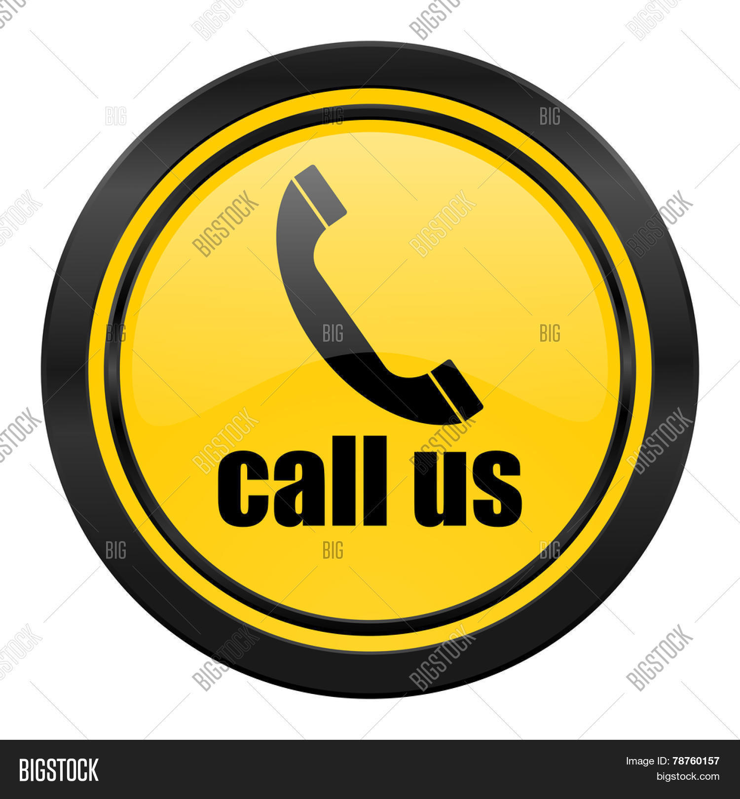 Call Us Icon, Yellow Image & Photo (Free Trial) | Bigstock
