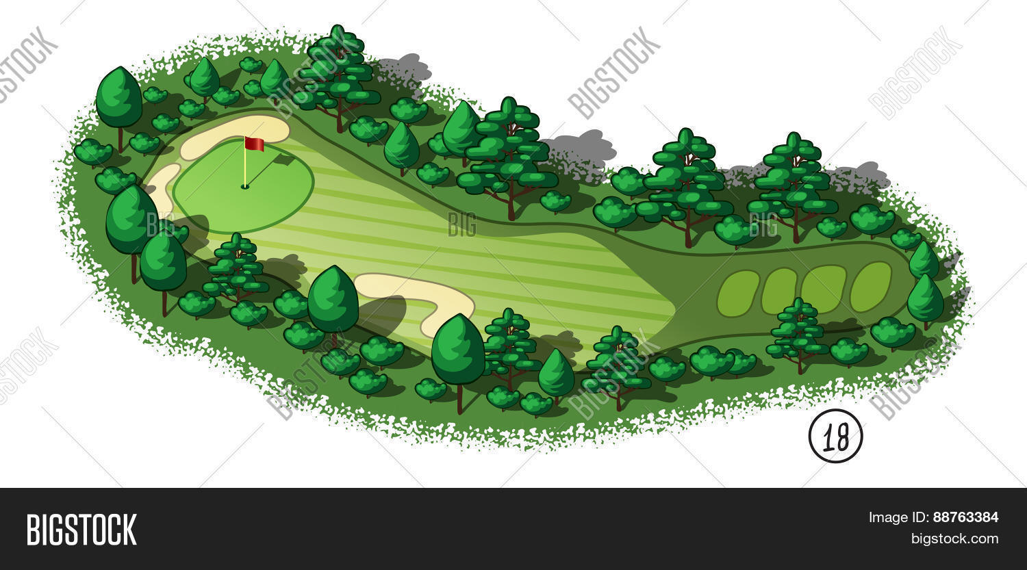 Vector Golf Course Vector & Photo (Free Trial) | Bigstock