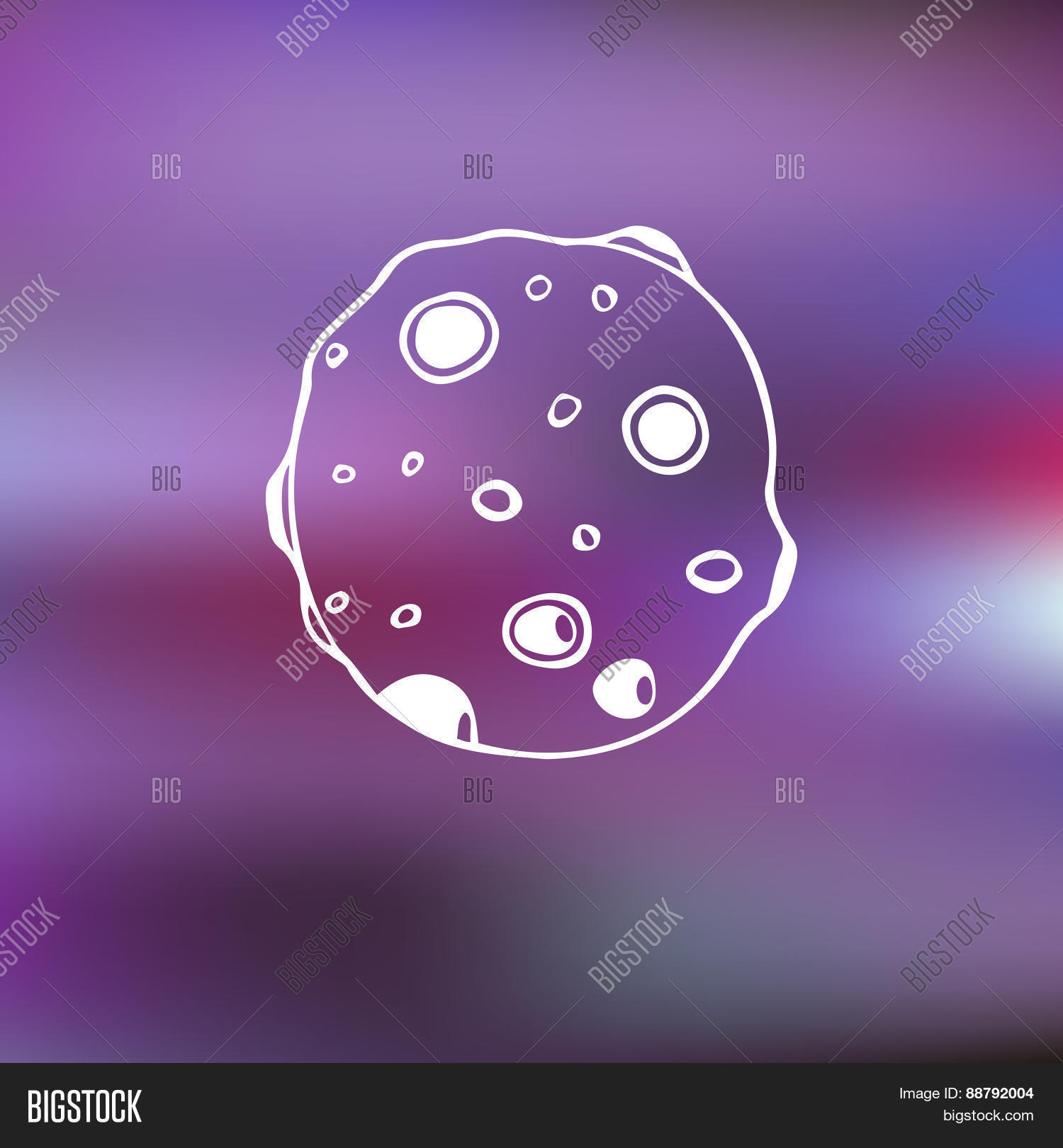 Cartoon Moon. Vector Vector & Photo (Free Trial) | Bigstock