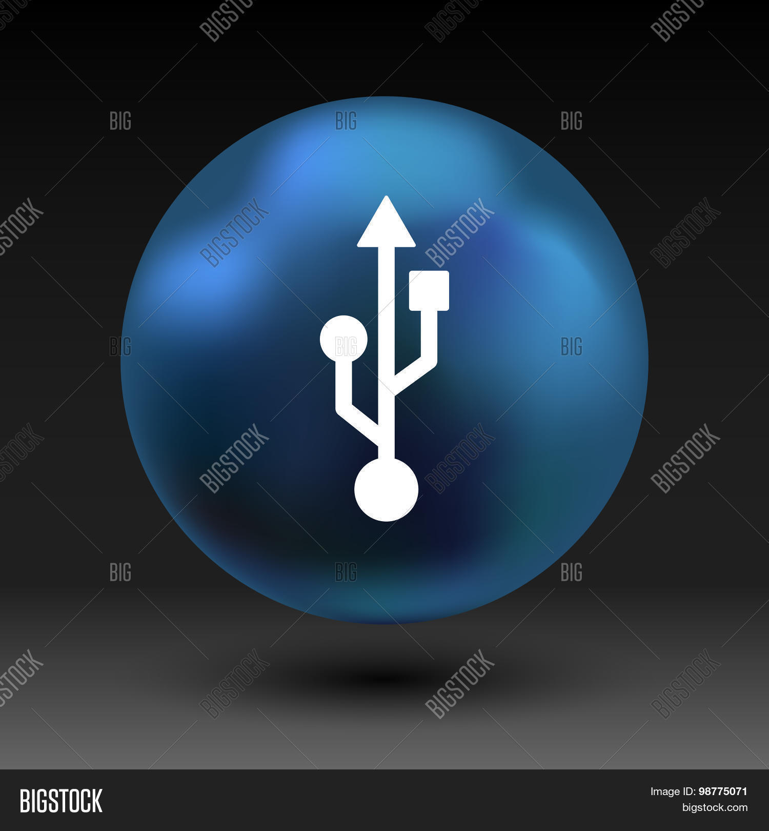 Usb Icon File Vector & Photo (Free Trial) | Bigstock