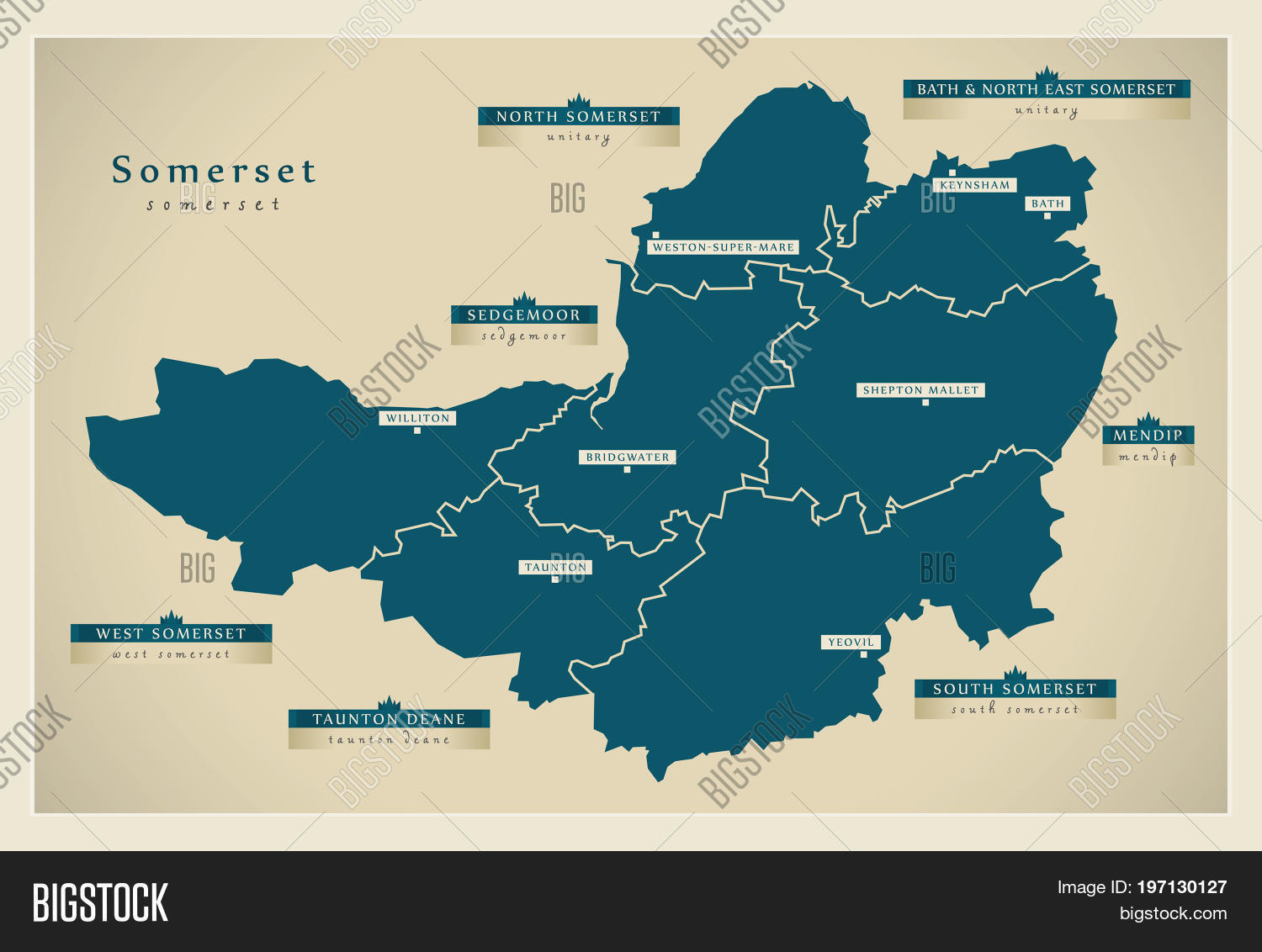 Modern Map - Somerset Image & Photo (Free Trial) | Bigstock