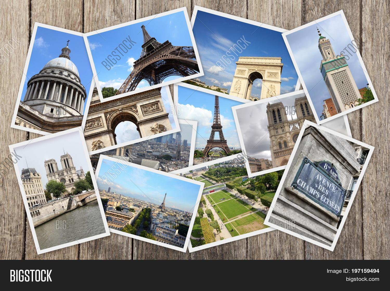 Paris Postcard Collage Image & Photo (Free Trial) | Bigstock