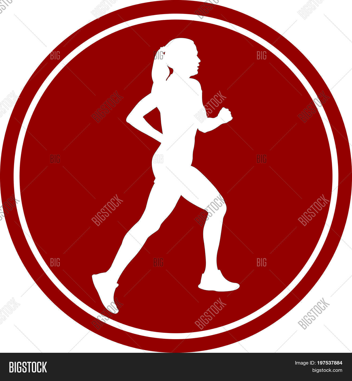 Sports Sign Icon Girl Vector & Photo (Free Trial) | Bigstock