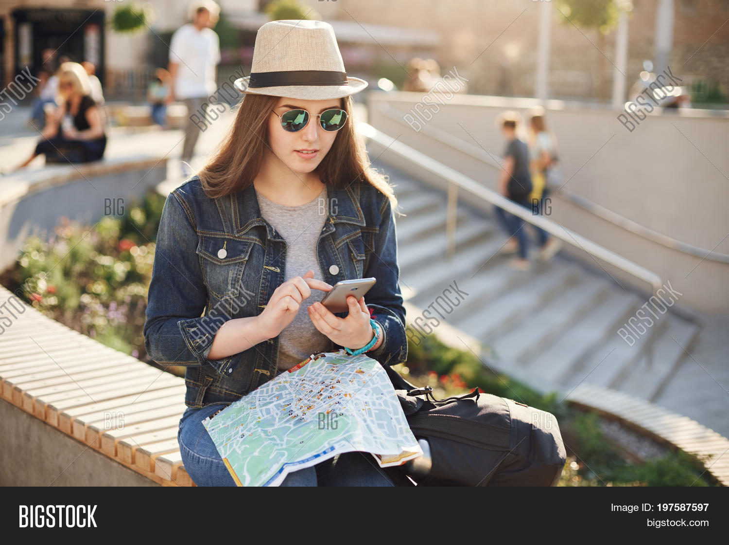 Young Traveller Using Image & Photo (Free Trial) | Bigstock