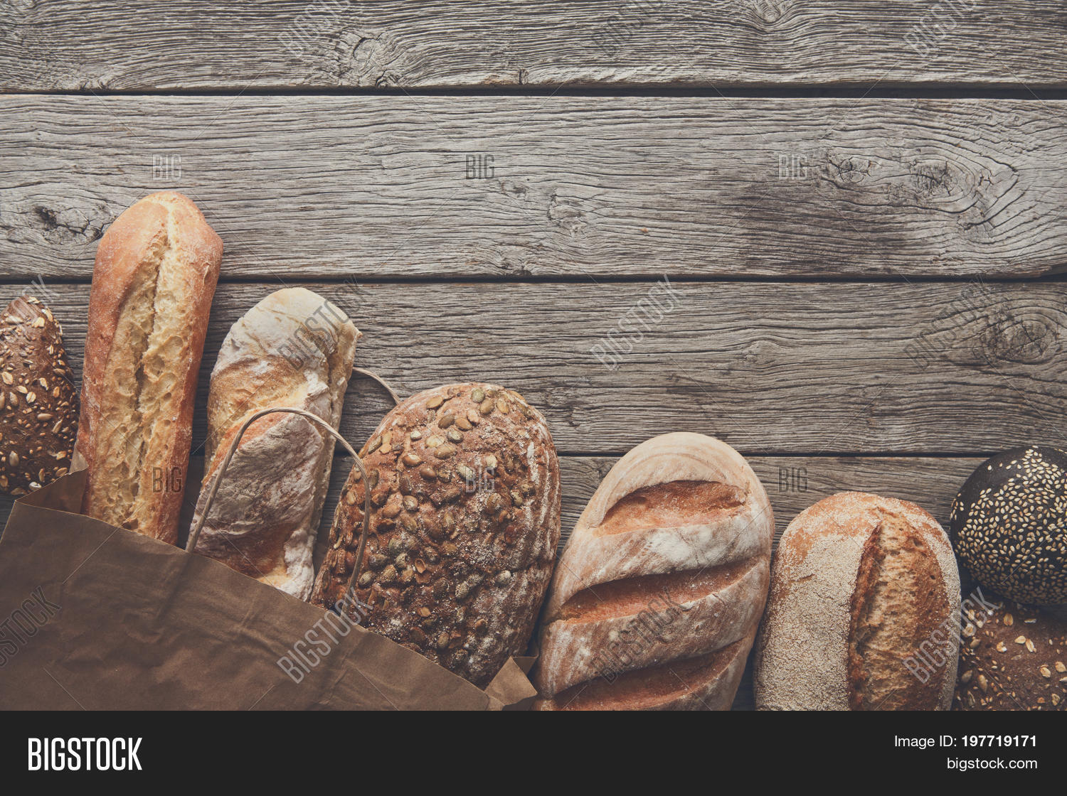 Bread Border On Rustic Image & Photo (Free Trial) | Bigstock