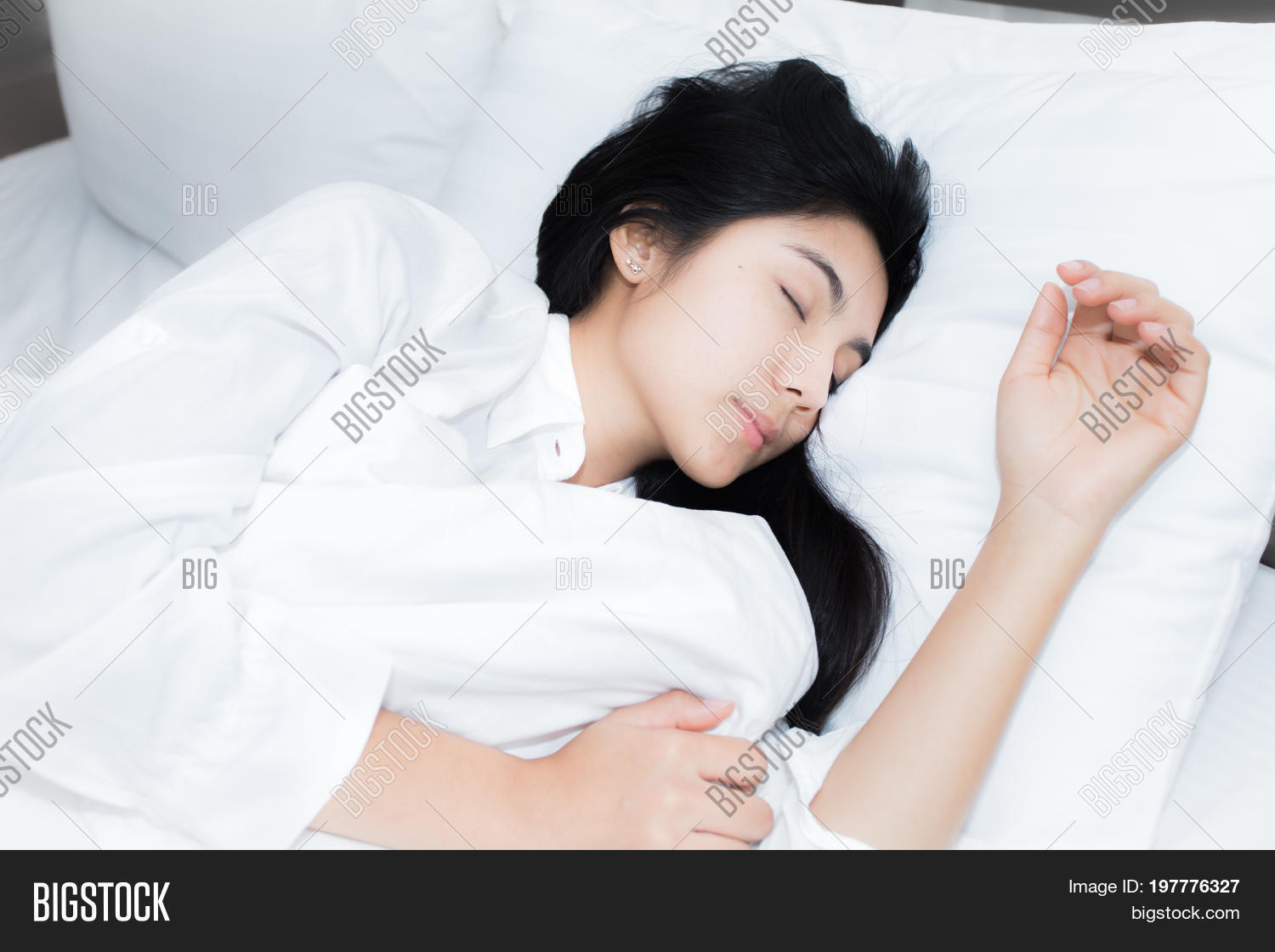 Women Sleeping Smile Image & Photo (Free Trial) | Bigstock