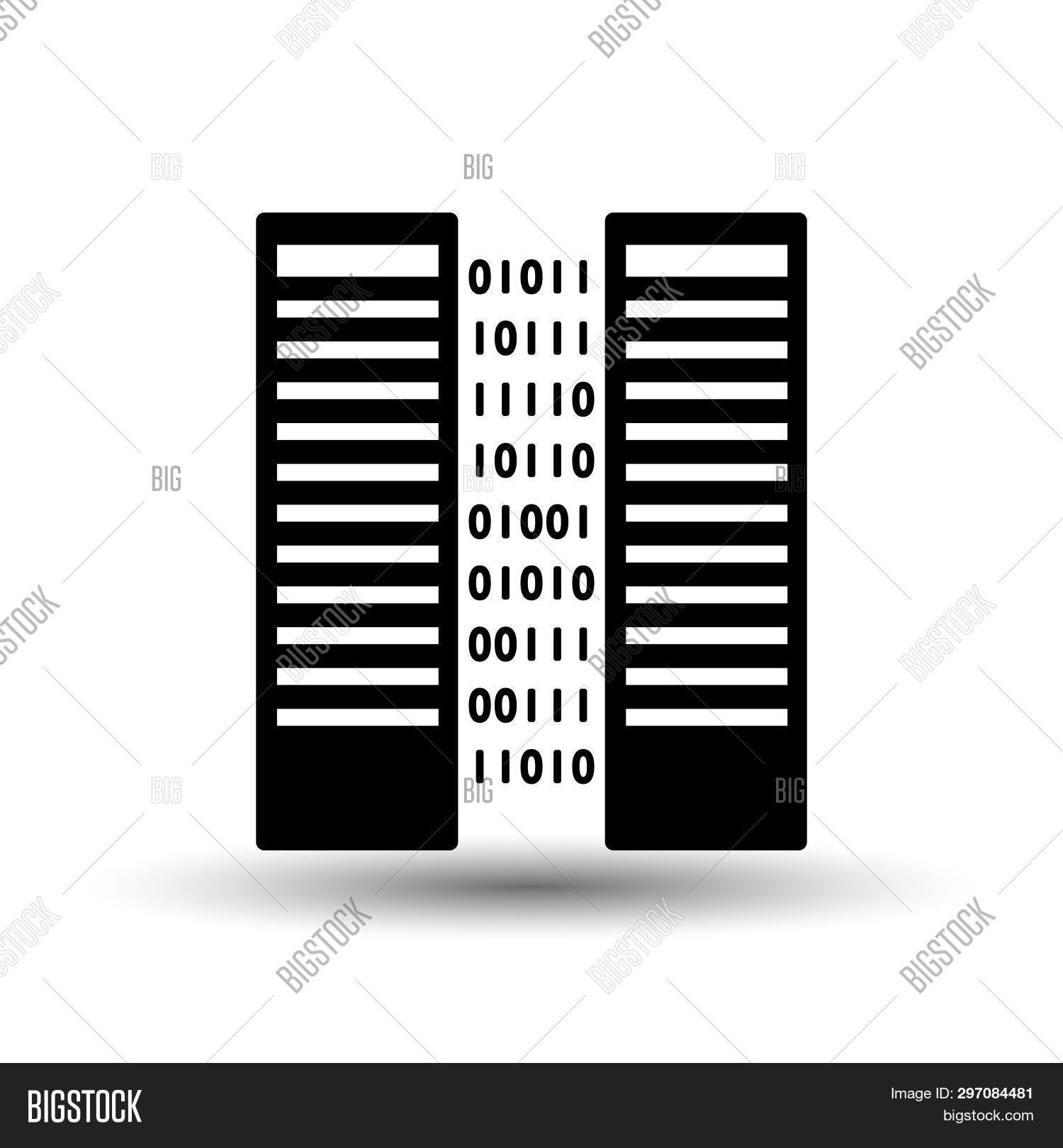 Server Icon. Black On Vector & Photo (Free Trial) | Bigstock