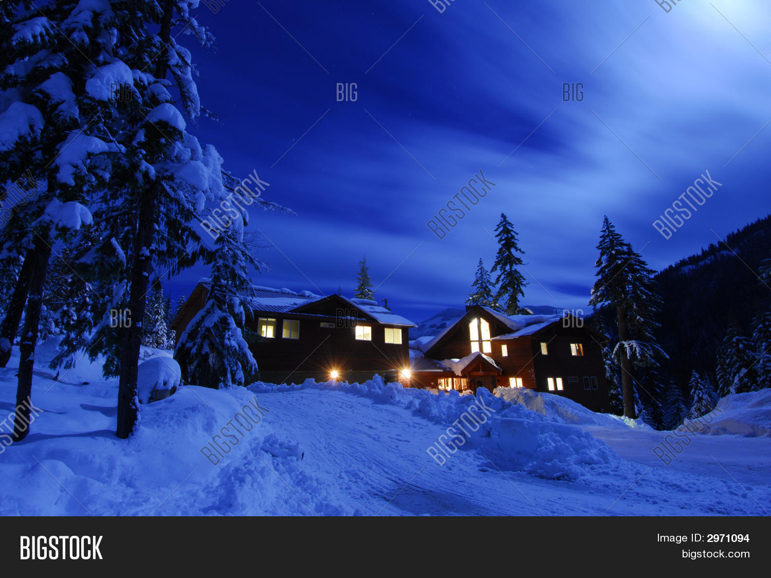 Moon Over Cabin Image & Photo (Free Trial) | Bigstock