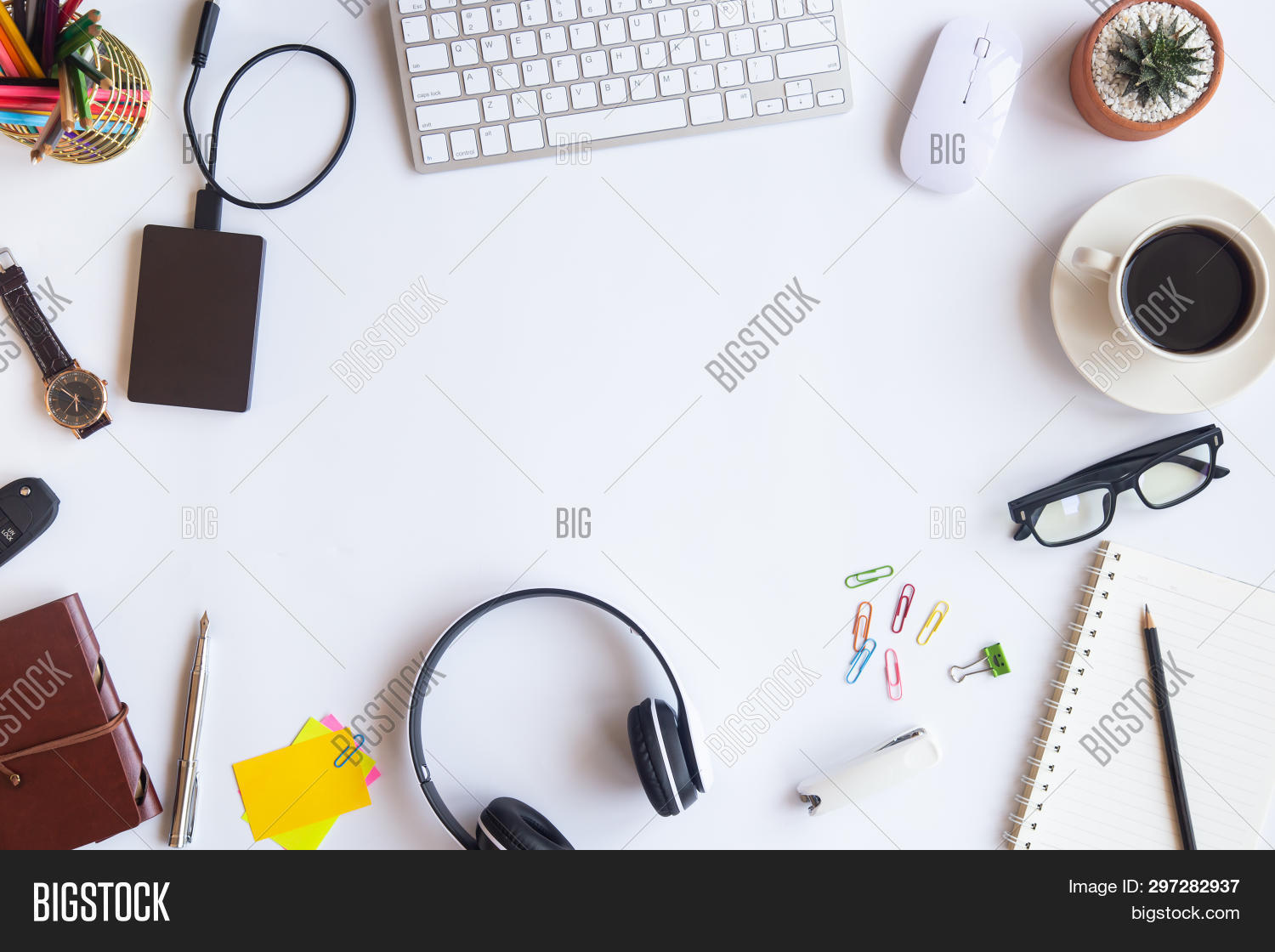 Top View Desk Office Image & Photo (Free Trial) | Bigstock