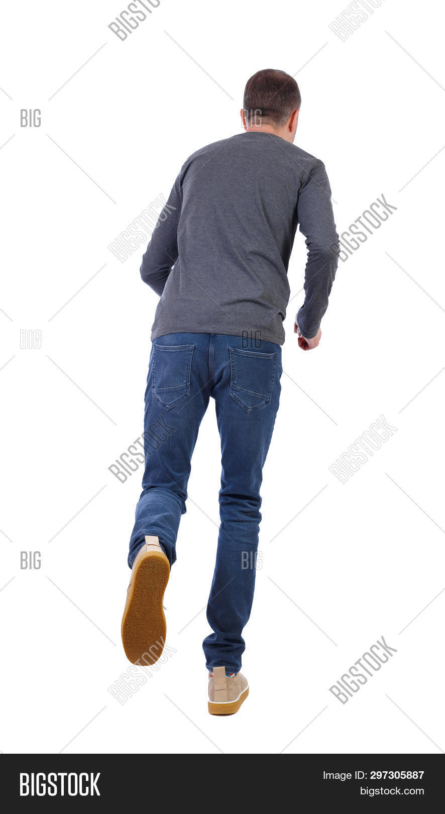 Back View Running Man Image & Photo (Free Trial) | Bigstock